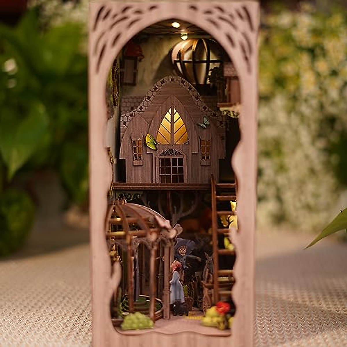 DIY Book Nook Kit,3D Wooden Puzzle Bookshelf Insert Diorama Decor ...