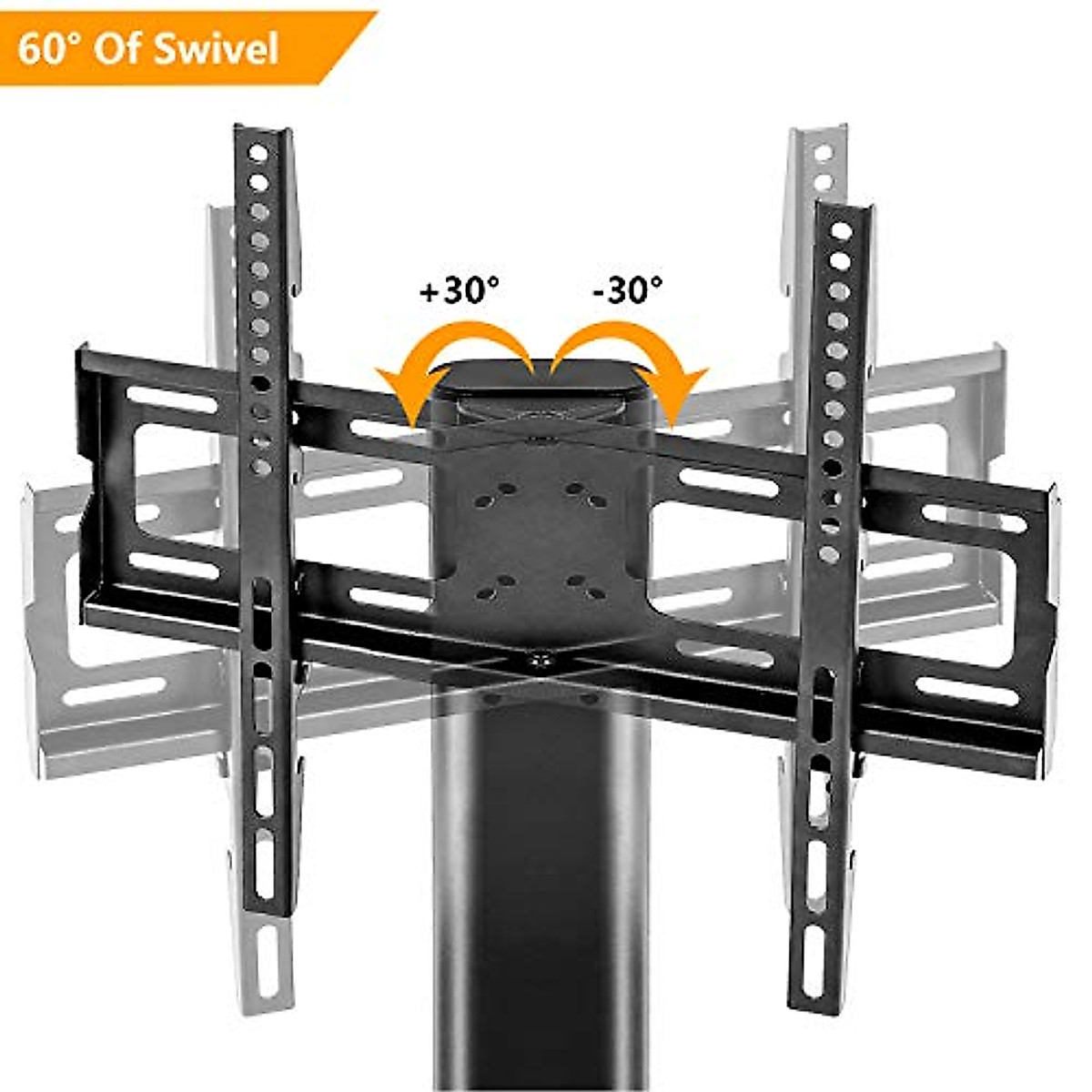 5Rcom Universal TV Stand, Height Adjustable 27 32 37 40 43 46 50 55 60 inch tv Stand, Swivel TV Stand for Bedroom, Living Room, Holds up to 88 lbs, TV Stand Mount