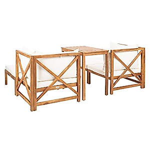 Safavieh PAT6762A Outdoor Collection Ronson Natural and Beige 5-Piece Dining Set