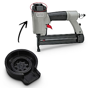 SplashNColor Rubber Porter Cable Brad Nailer Exhaust Deflector Compatible with BN125A BN200A, Brad Nailer NS100a 894698 Porter Cable Finish Nailer Tip Air Deflector for Black Ring Nailer, Black
