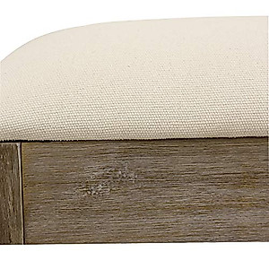 Décor Therapy Waverly Wood Bench with Coat Rack Set, Measures 42x11.8x17.75, Winter White