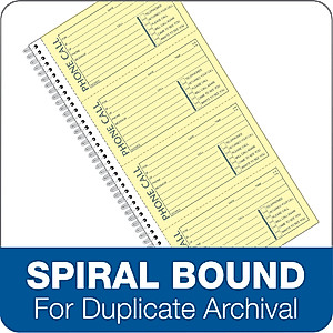 Adams Phone Message Book, Carbonless Duplicate, 5.50 x 11 Inches, 4 Sets per Page, 400 Sets per Book (SC1154D)
