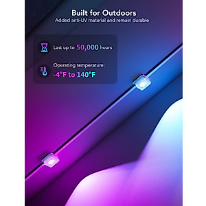 Govee 16.4ft Lights with Clips and VHB Glue for RGBIC Permanent Outdoor Lights H705A, H705B and H705C