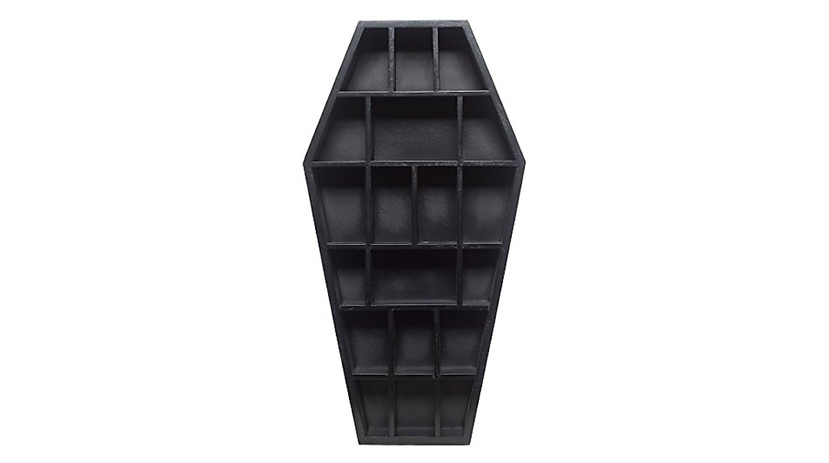 Sourpuss Coffin Curio Shelf - Creepy Home Decor