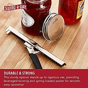 Swing-A-Way Comfort Grip Jar Opener, Black, 7.5-Inch