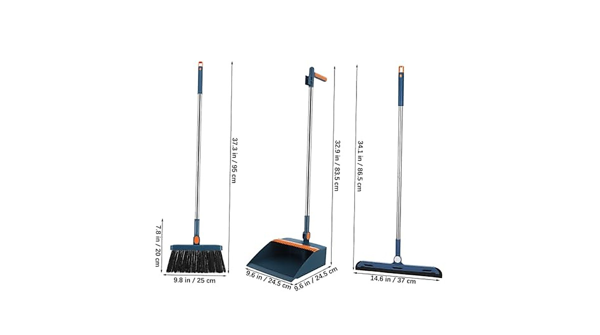 BUTIFULSIC Foldable Broom Set with Dustpan | Space-Saving Home Cleaning