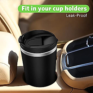 ulwae Insulated Coffee Mug with Ceramic Coating, 18oz Travel Mug with Leak-proof Lid, Vacuum Double-wall Tumbler, Stainless Steel Thermal Cup for Tea, Hot Cocoa, Cold Beverage, Ice Drinks