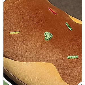 ChezMax Round Donut Pillow Print Decorative Comfortable Soft Plush Funny Food Shaped Pad Seat Back Stuffed Cushion Adult and Kids for Couch Chair Floor Sofa Chocolate