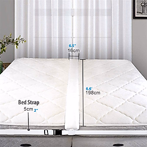 Bed Bridge Twin to King Converter Kit,Bed Gap Filler to Make Twin Beds Into a Larger Bed,Mattress Connector with Adjustable Connector Strap,Bed Gap Filler Pad for Guest Room and Travel 6.5" x 6.6'