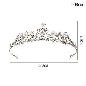 AYBAL Hairpin Crystal Ziron Bridal Crown Wedding Crown Princess Hairhoop Hairband Hair Jewelry Wedding Headdress for Women Girl Decor