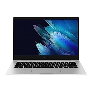 SAMSUNG Galaxy Book Go Laptop PC Computer Qualcomm 7C Pro 4GB Memory 128GB eUFS Storage 18-Hour Battery Compact Light Shockproof WFH Ready WiFi 5, Silver