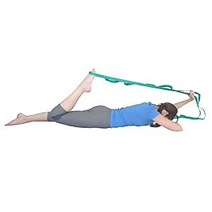 Physical Therapy Stretch Strap by Morning Sky - 10-Loop 73-inch Rehab Strap with Instructional Guide for Rehab, Stretching, Yoga.