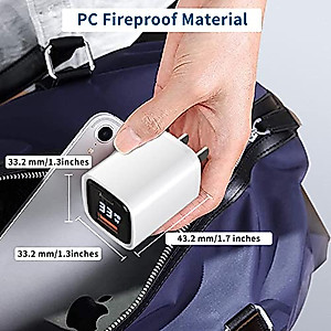 33W USB C Wall Charger, HOMELYLIFE USB Charger Block with Digital Display, PD+QC 3.0 Fast Charger, Dual Port USB Charger for iPhone 14/13/Pro Max,Samsung,Galaxy,Pixel,iPad,Laptop etc