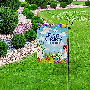 My Little Nest Seasonal Garden Flag Easter Bunnies Egg Hunting Double Sided Vertical Garden Flags for Home Yard Holiday Flag Outdoor Decoration Farmhouse Banner 28"x40"