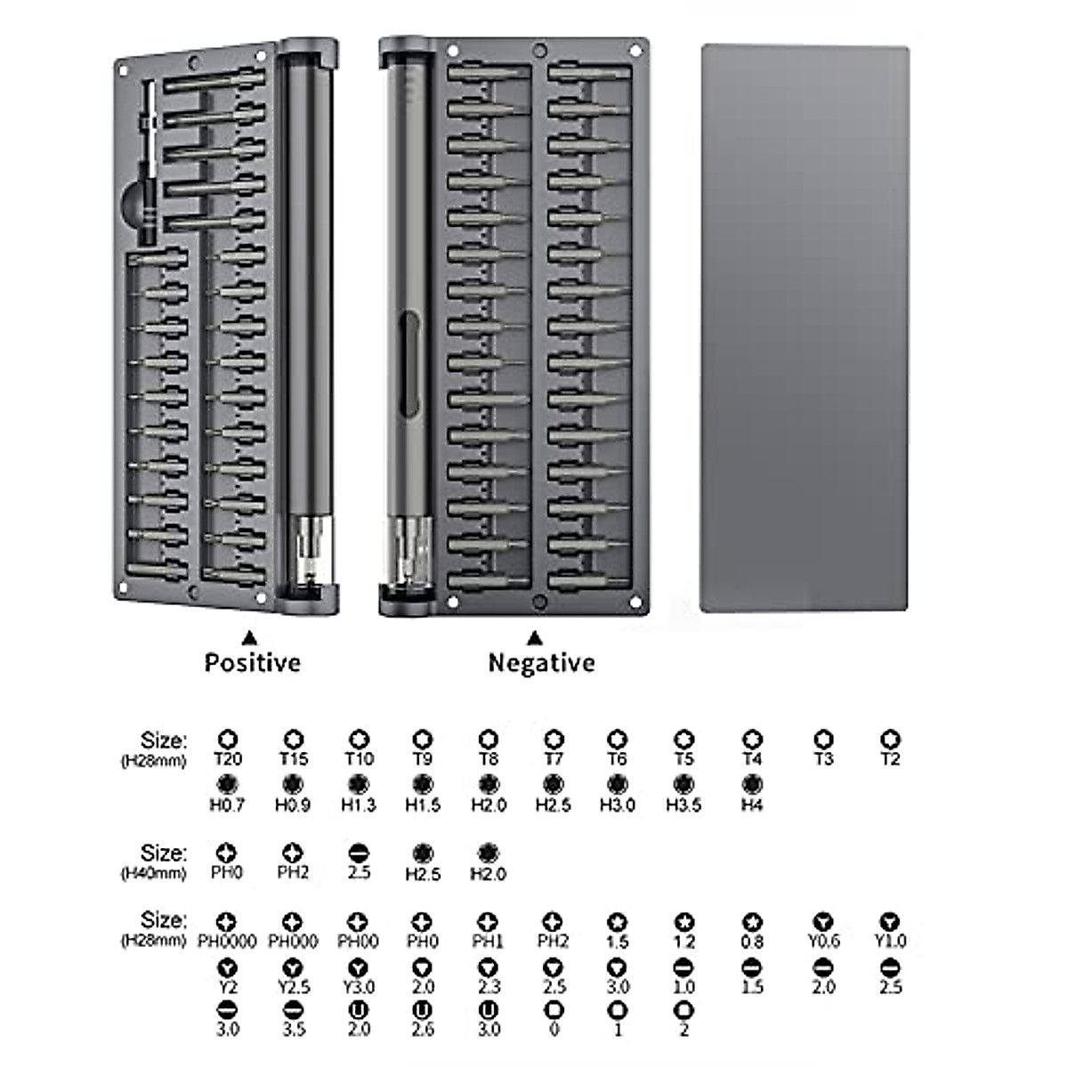 POWERGIANT Mini Electric Screwdriver, Small Portable Cordless Power Screwdriver Set with 55 Precision Bits & LED Light & Magnetic Mat, Handy Repair Tool for Phone Watch Camera Laptop