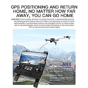 Drone X Pro LIMITLESS 4 GPS 4K UHD Camera Drone for Adults with EVO Obstacle Avoidance, 3-Axis Gimbal, Auto Return Home, Follow Me, Long Flight Time, Long Control Range, 5G WiFi FPV Live Video, EIS, Superior Stabilization (With Travel Case)