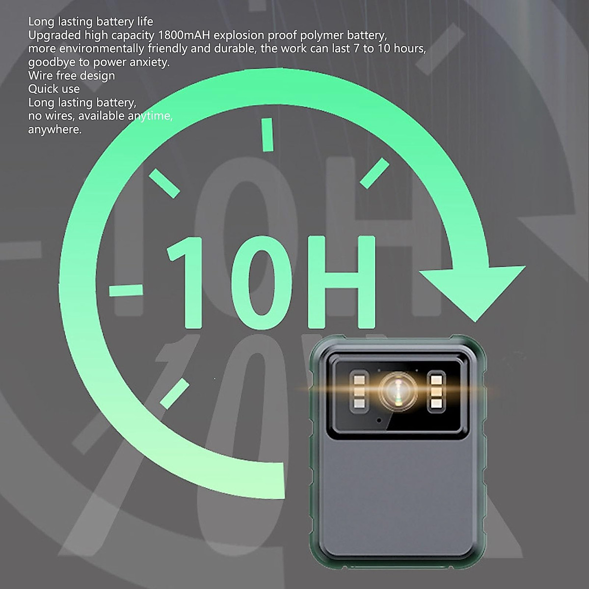 Eulbevoli Sports Camera, Ultra HD Sports Camera Back Clip Large Wide Angle Video Recording for Outdoor