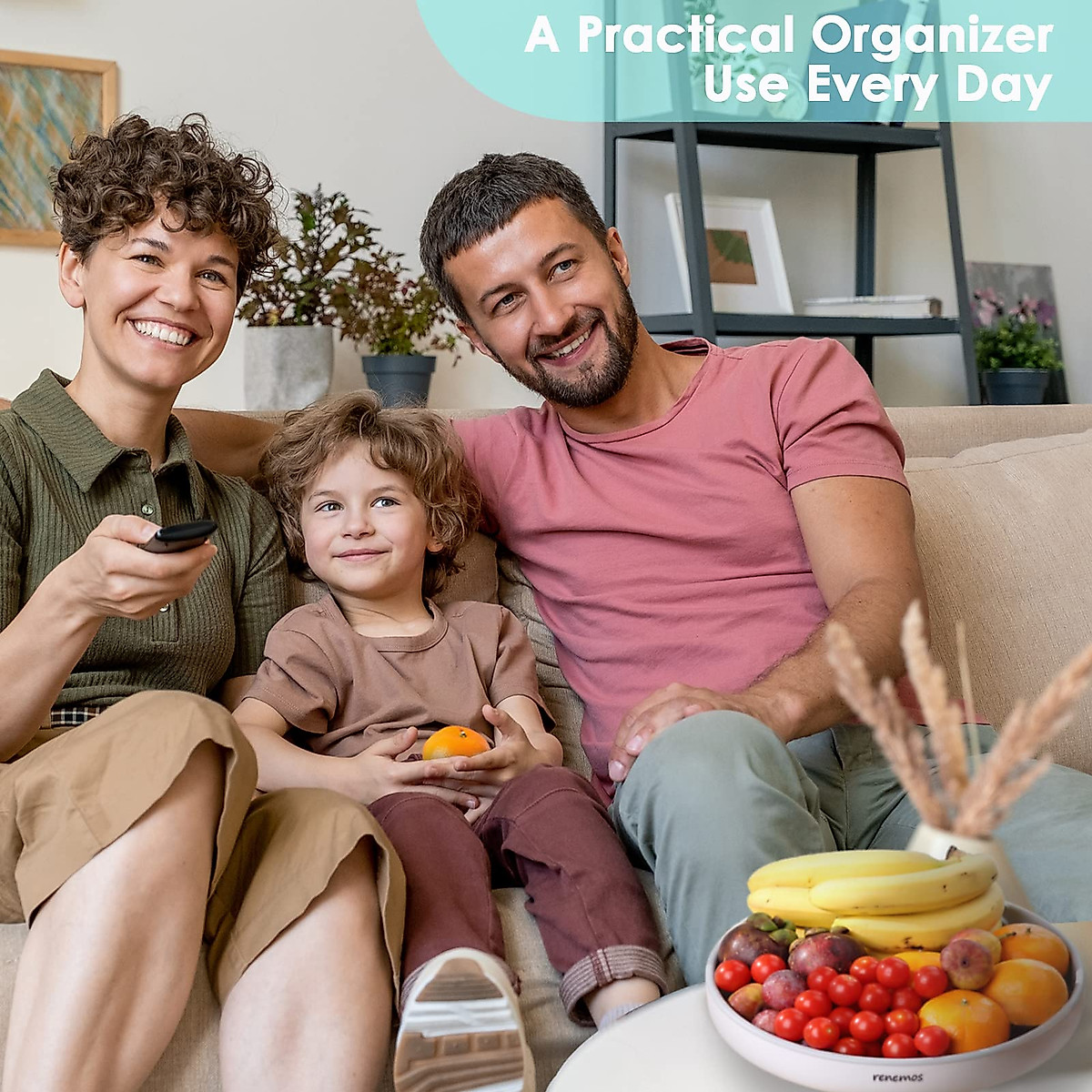 Large Lazy Susan 12 inch – Plastic Lazy Susan Organizer with 6 Steel Ball Bearings, Non-Slip Spinning Cabinet Turntable by renemos(White+Grey, 1 Pack)