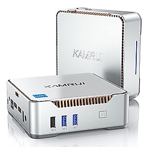 KAMRUI Mini PC,12th Intel Alder Lake- N95 up to 3.4 GHz,16GB RAM+512GB M.2 SSD, Windows 11 Pro Mini Computer,Support 2.5" SATA SSD,WiFi 2.4G/5G,Bluetooth4.2,Triple Display,4K Reliable Office Small PC