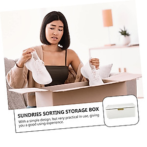 BESPORTBLE Storage Bin with Lid 1pc Box Box Japanese Storage Box Kids Organizer Bins Storage Bins with Lids Plastic Organizer Box Box Bin Organizer Sundry Box Desktop Sundries Bin