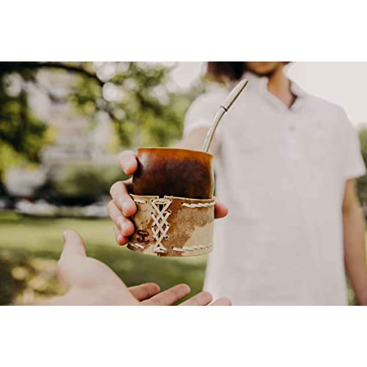 Cebala Yerba Mate Straw - Premium Alpaca Bombilla (for yerba mate cup) - nickel silver straw - Handmade in Uruguay