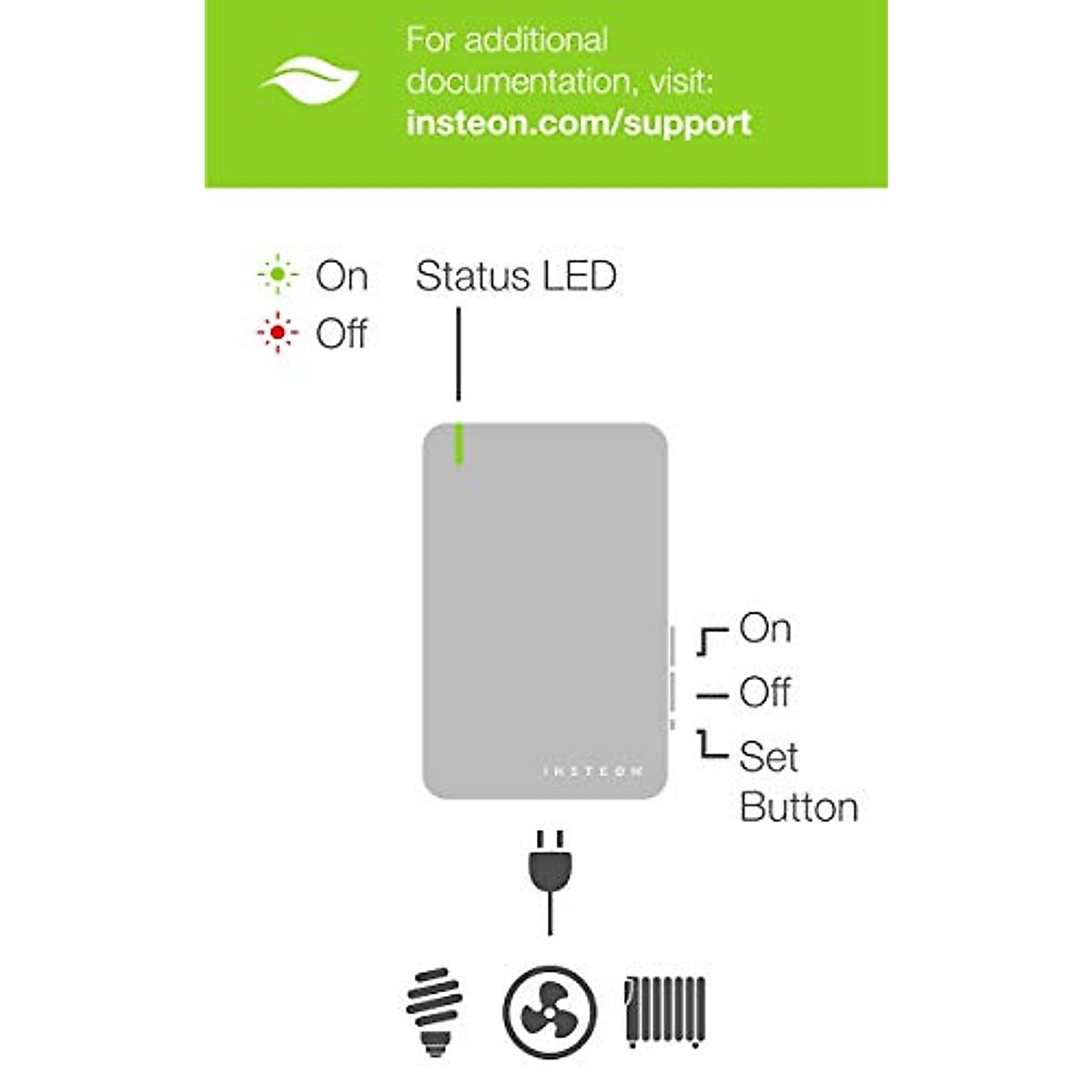 Insteon Smart On/Off Plug-in Module, 2635-222 - Insteon Hub required for voice control with Alexa & Google Assistant