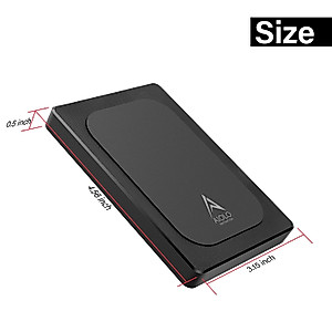 Aiolo Innovation 2TB Ultra Slim Portable External Hard Drive HDD-USB 3.0 for PC, Mac, Laptop, PS4, Xbox one,Xbox 360 Model A4