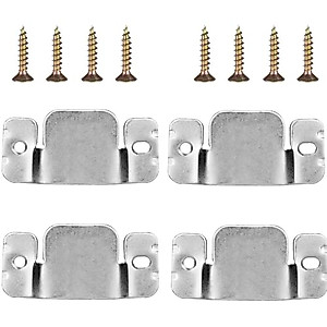 Mudder Universal Sectional Couch Bracket Sofa Interlocking Sofa Connector Bracket Couch Sectional Connectors with Screws Sectional Sofa Clips, 4 Pieces