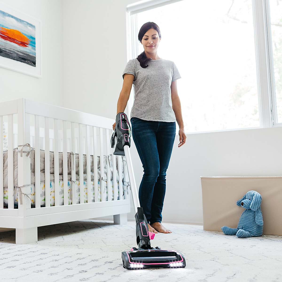 Shark Rocket Ion Ultra-Light Cordless Bagless Vacuum for Carpet and Hard Floor with Lift-Away Hand Vacuum and Rechargeable Ion Battery (IR101), Pink