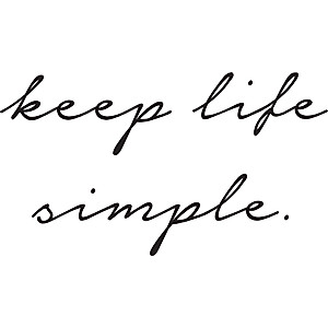 WallPops DWPQ2868 Keep Life Simple Quote Wall Decal, Black