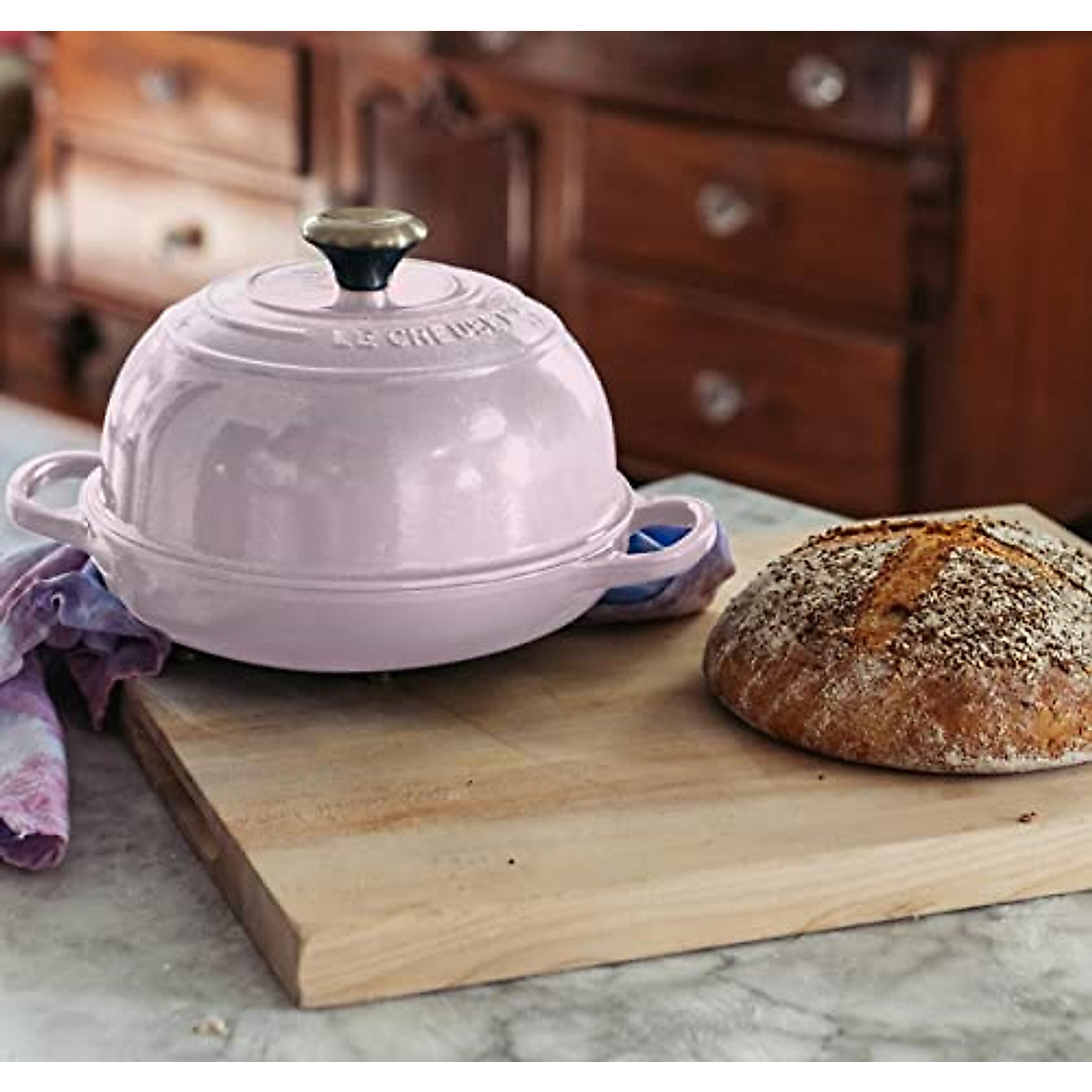 Le Creuset 9 1/2 in. Bread Oven Bundle with Cleaning Brush - Shallot