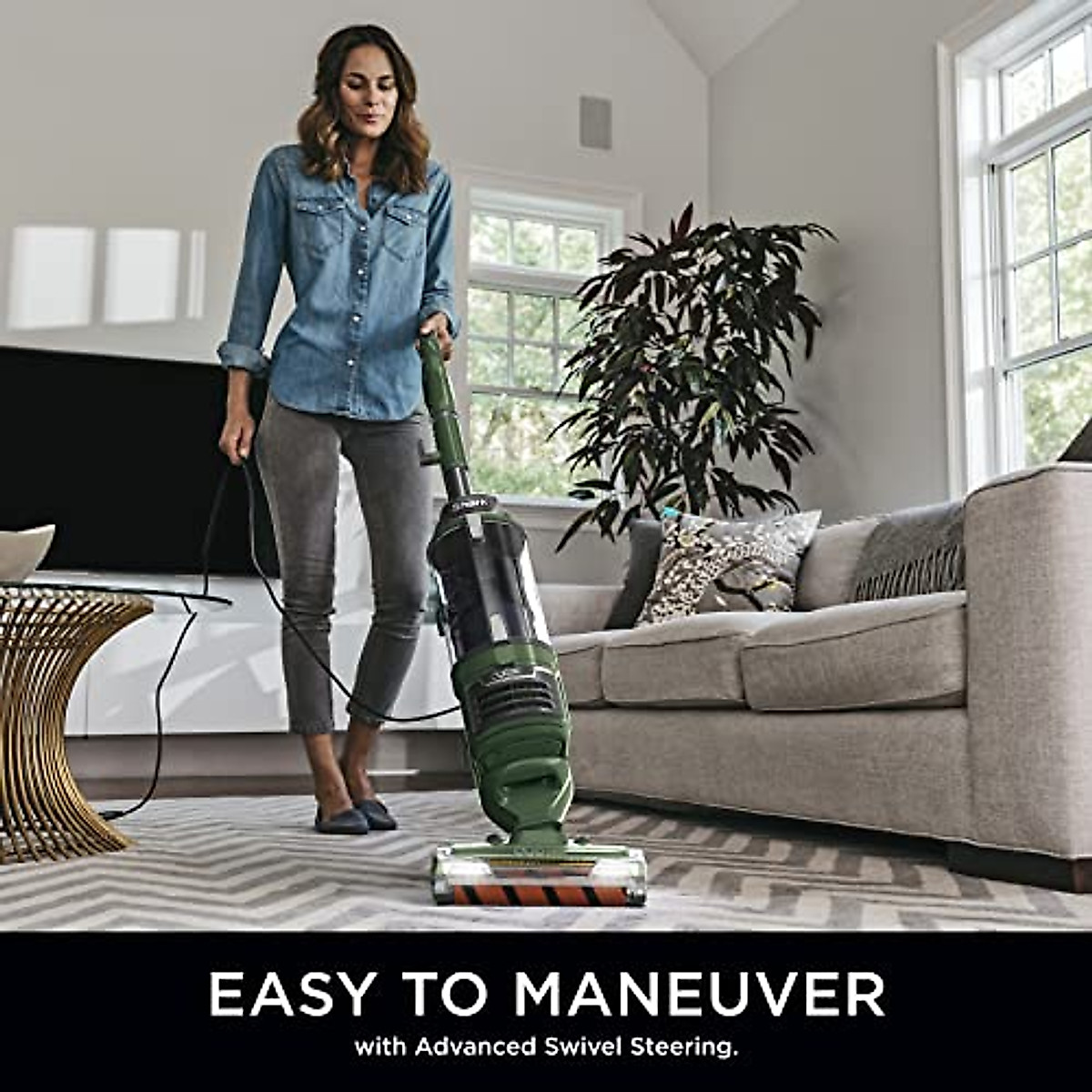 Shark ZU782 Rotator Lift-Away DuoClean Pro Upright Vacuum with Self-Cleaning Brushroll, DuoClean, HEPA Filter, Headlights, Swivel Steering, Upholstery Tool, Pet Power Brush & Crevice Tool, Sage Green