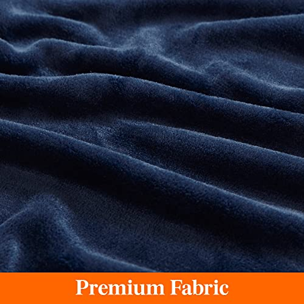 Lifewit Fleece Blanket Queen Size - Ultra Soft Throw Blanket - Fuzzy Warm Cozy Plush Reversible Microfiber Flannel Blanket for Sofa, Couch, Bed, Crib Stroller, Navy, 90" x 90"