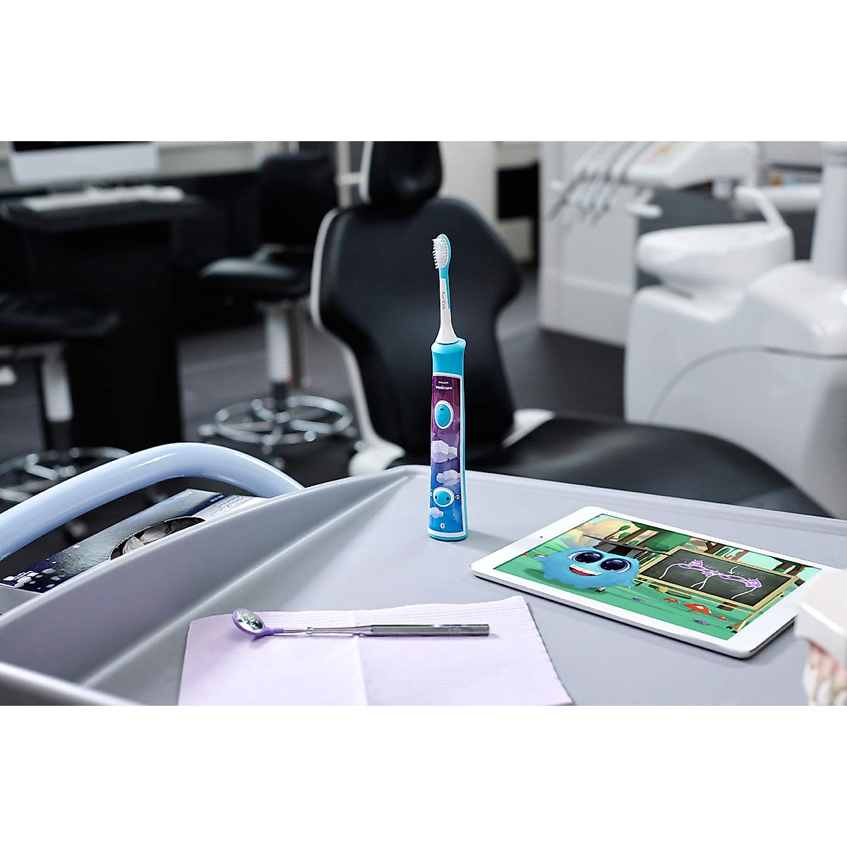 Philips Corded Electric Sonicare Kids Rechargeable Toothbrush with Built-in Bluetooth 2-Pack