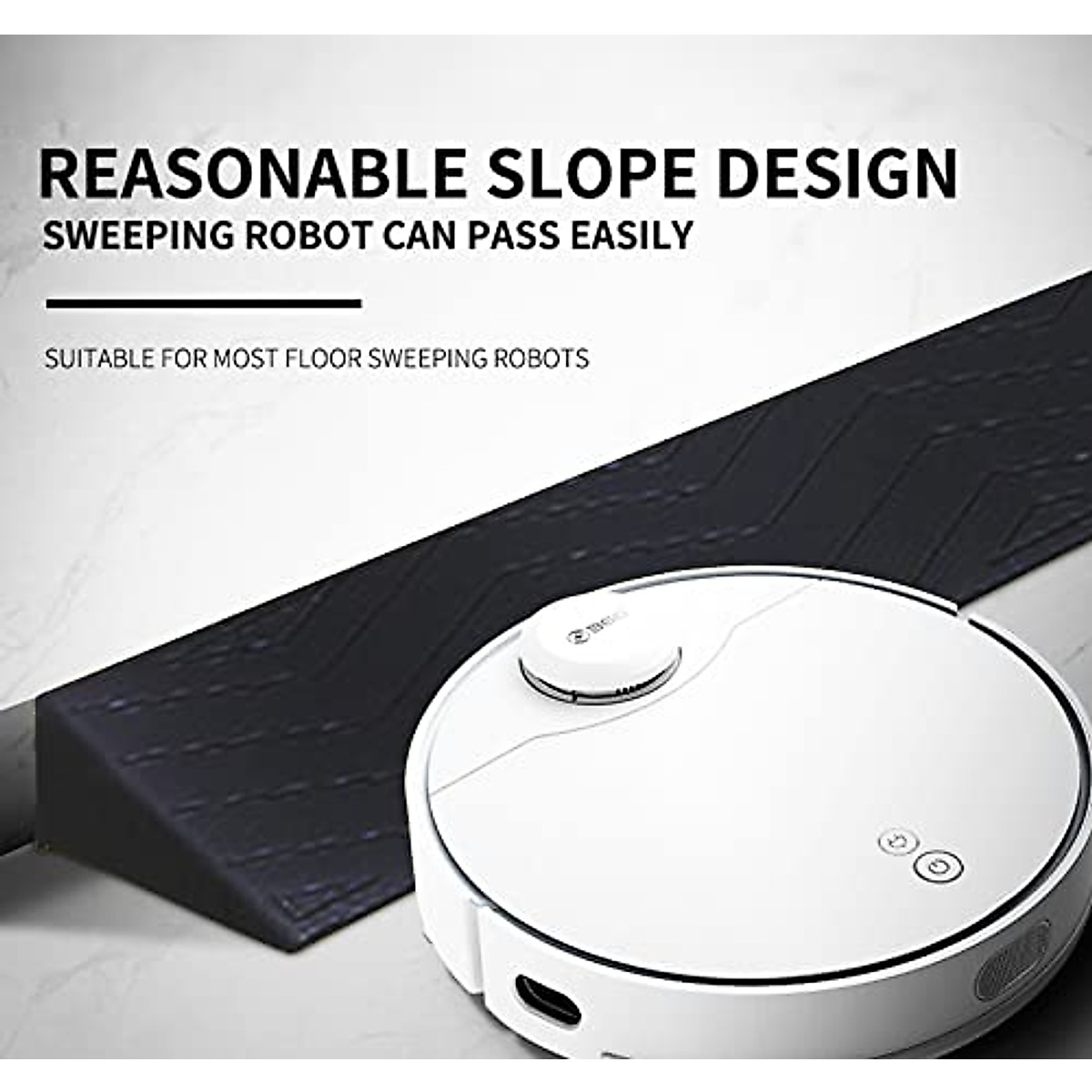 QUTBAG Doorway Plastic Threshold Ramps Lightweight Durable Rise Threshold Ramp for Wheelchair Scooter Wheelchair Sweeping Robot Non-Slip Ramp for Home Bathroom Garage (Size : 39.3x3.9x1.4inch)