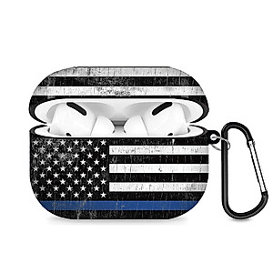GIUMOWL American Flag Airpods Pro Case Compatiable with Airpods pro-Airpods Cover with Key Chain,Full Protective Durable Shockproof Personalize Wireless Headphone Case