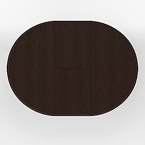 Glenwillow Home Single Pedestal Butterfly Leaf Dining Table with Self-Storing Leaf in Dark Walnut