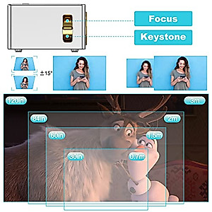 Mini Projector with WiFi Kids Gift, Portable Movie Phone Projecter, Proyector Portatil for Home Office Outdoor Video Projection