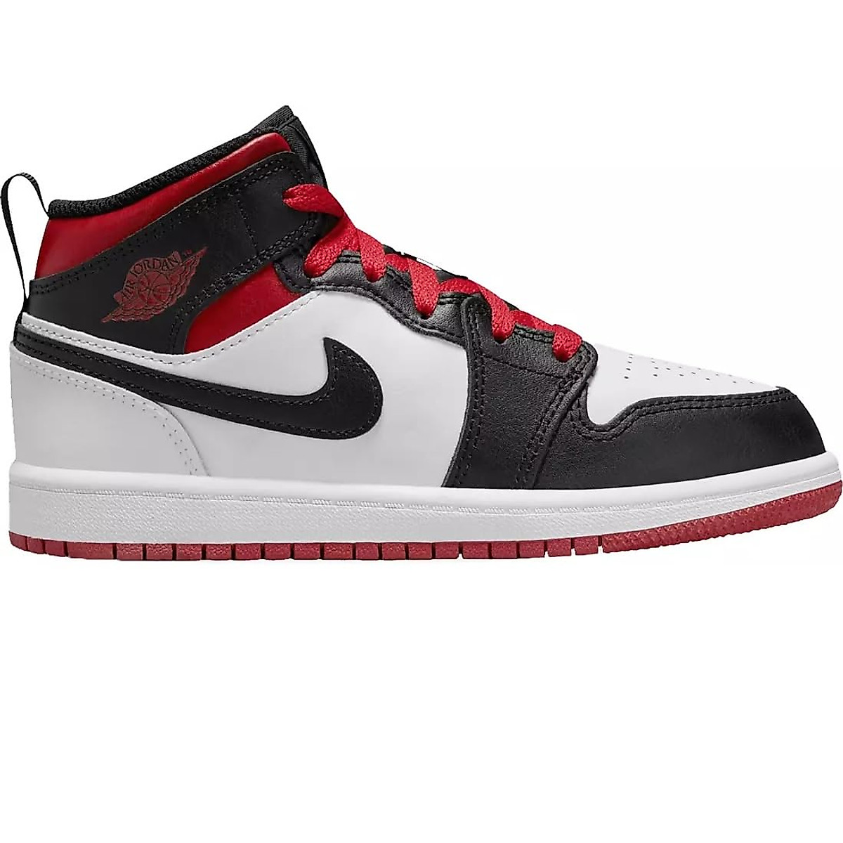 Jordan Little Kid's 1 Mid White/Gym Red-Black (DQ8424 106) - 1.5