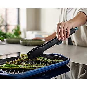 Joseph Joseph Duo Lockable Tongs Hygienic with Integrated Tool Rest & Non-Slip Feet, Suitable for Non-Stick Cookware, Heat-Resistant