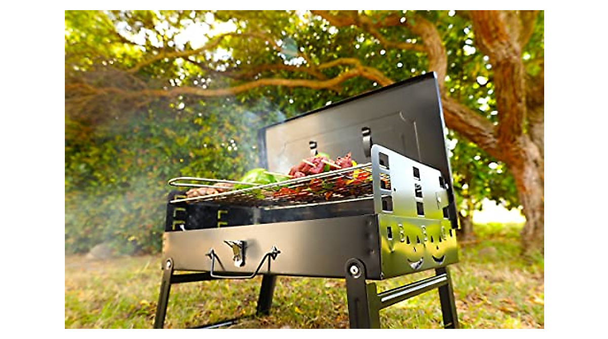 Devonics Compact Charcoal Grill - Perfect for Travel & Camping