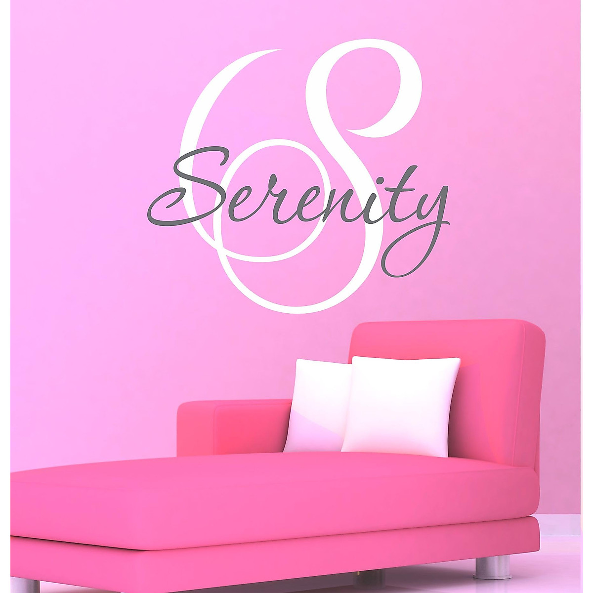 Decor Designs Decals Girls Fancy Cursive Single Personalized Custom Name Vinyl Wall Art Decal Sticker, Nursery Decoration, Baby Bedroom Decor (Multiple Size Choices) (Girls Name with Initial)