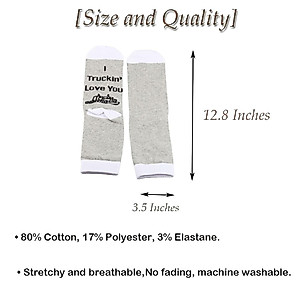TOBGBE Truck Socks Trucker Gift Truck Driver Gift For Trucker Husband Boyfriend (Truckin' socks)