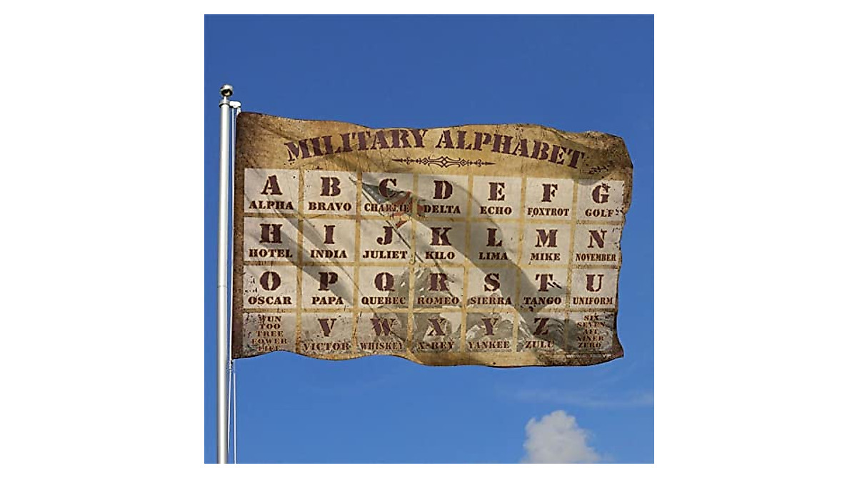 Funny Military Alphabet Dorm Flag - Outdoor Windsock