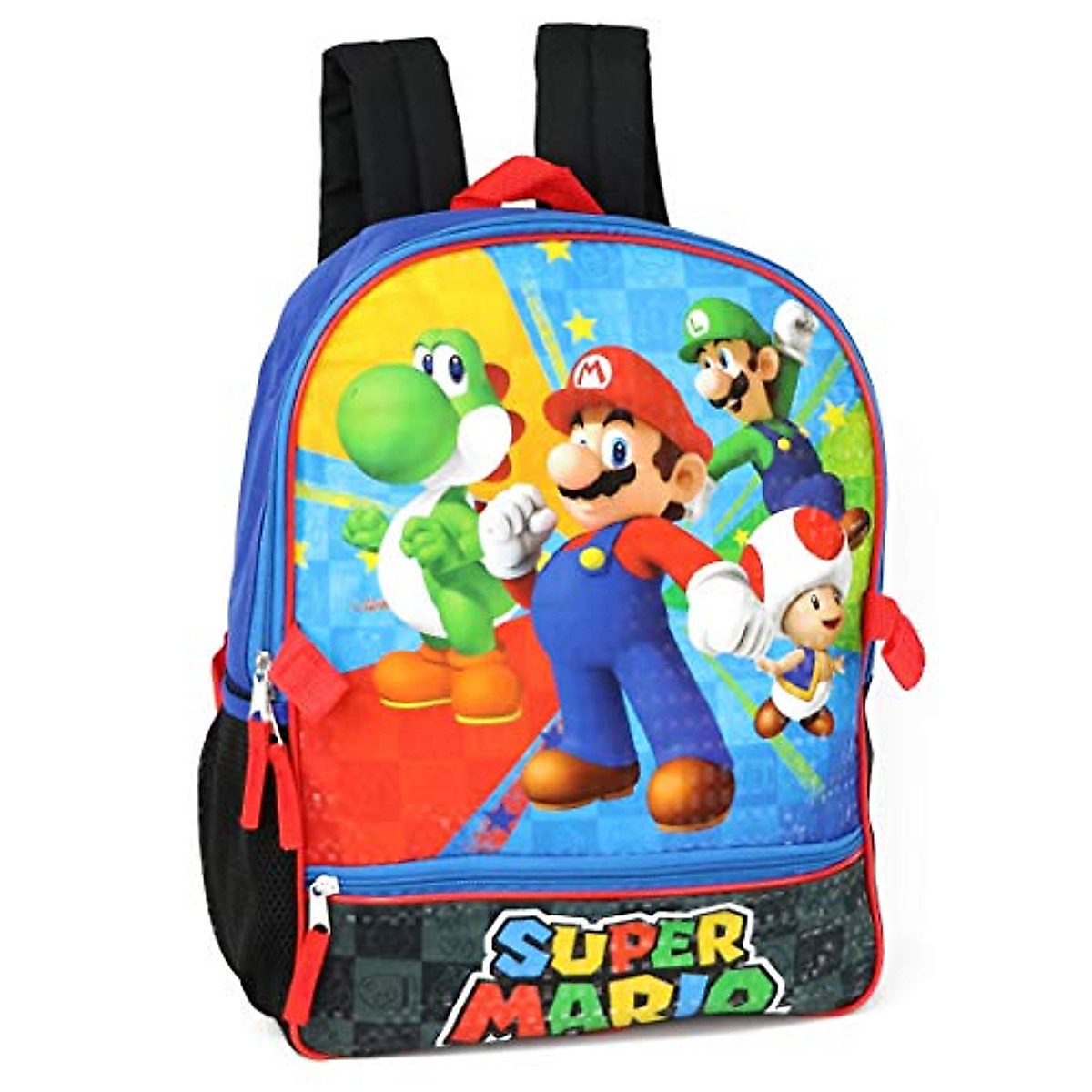 Nintendo Boys' Mario Backpack with Lunch, Blue, One Size