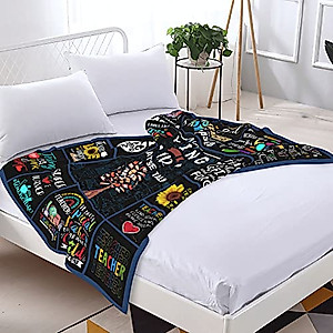 Teacher Gifts Blankets, Teacher Gifts for Women Men, Best Teacher Appreciation Gifts, Teacher Retirement Gifts, Teachers Day Back to School Blanket 60"X 50"