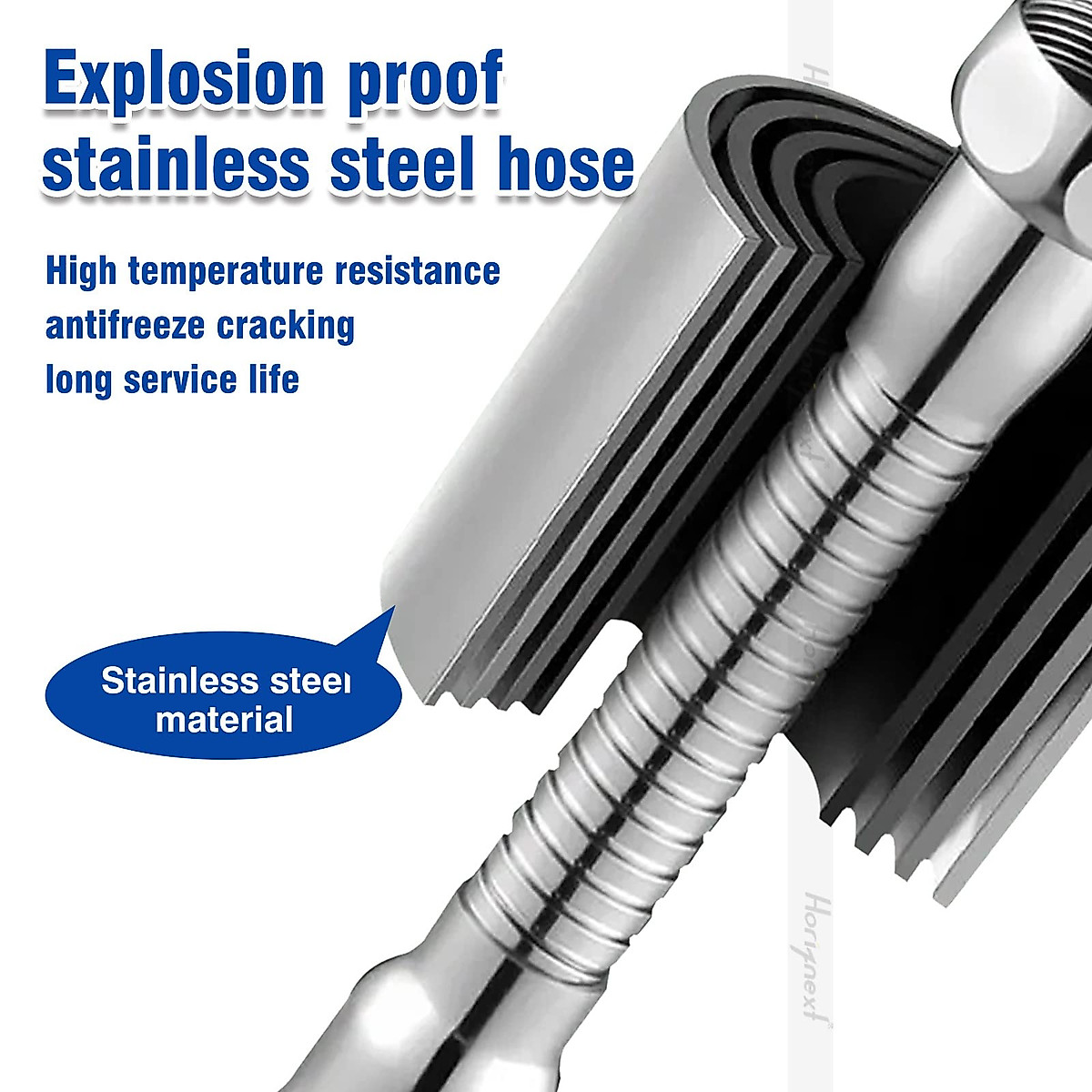 Horiznext 360° big angle swivel faucet aerator, for home kitchen bathroom sink tap head (with movable hose adapter attachment),high pressure bathtub nozzle rotate replacement