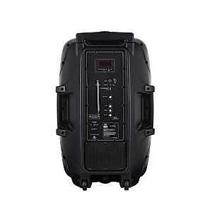 Altec Lansing SoundRover Wireless Trolley Bluetooth Speaker with Microphone, Rechargeable System Speaker for Parties, Karaoke DJ Speaker with Led Lights and USB Smartphone Charger