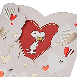 Hallmark Peanuts Valentine's Day Card (Snoopy Hugging Woodstock)