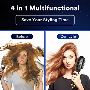 Professional Blow Dryer Brush, Hair Dryer Brush for Women, 1000W Hot Air Brush with 60MM Oval Barrel, Lightweight One-Step Hair Dryer and Volumizer for All Hair Types